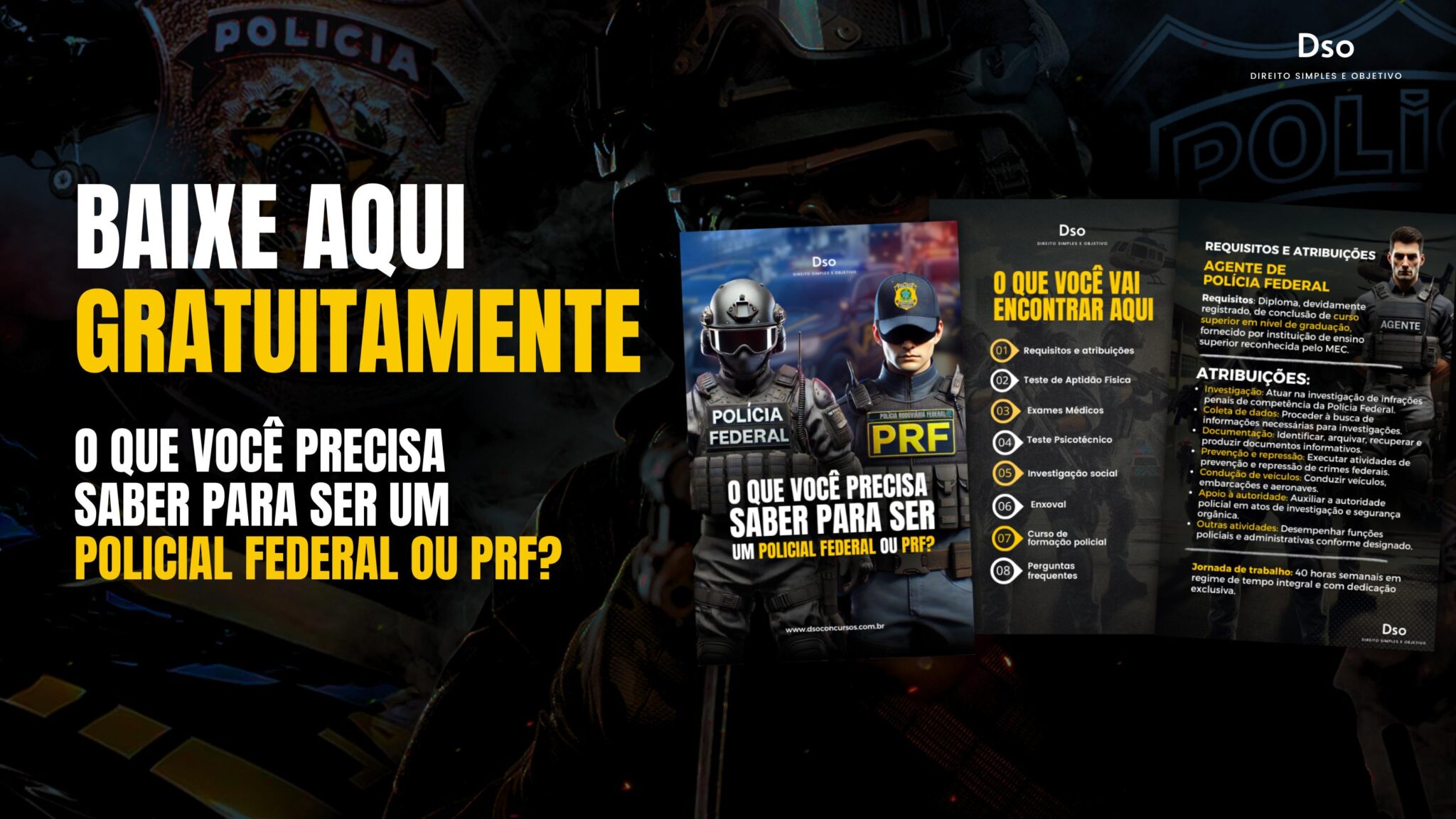 Como Passar na PF e PRF: Guia Gratuito | DSO Concursos