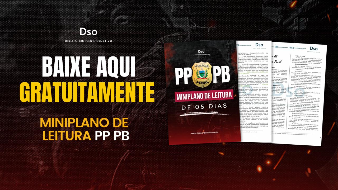 Organize Seus Estudos com o Mini Plano de Leitura PP PB